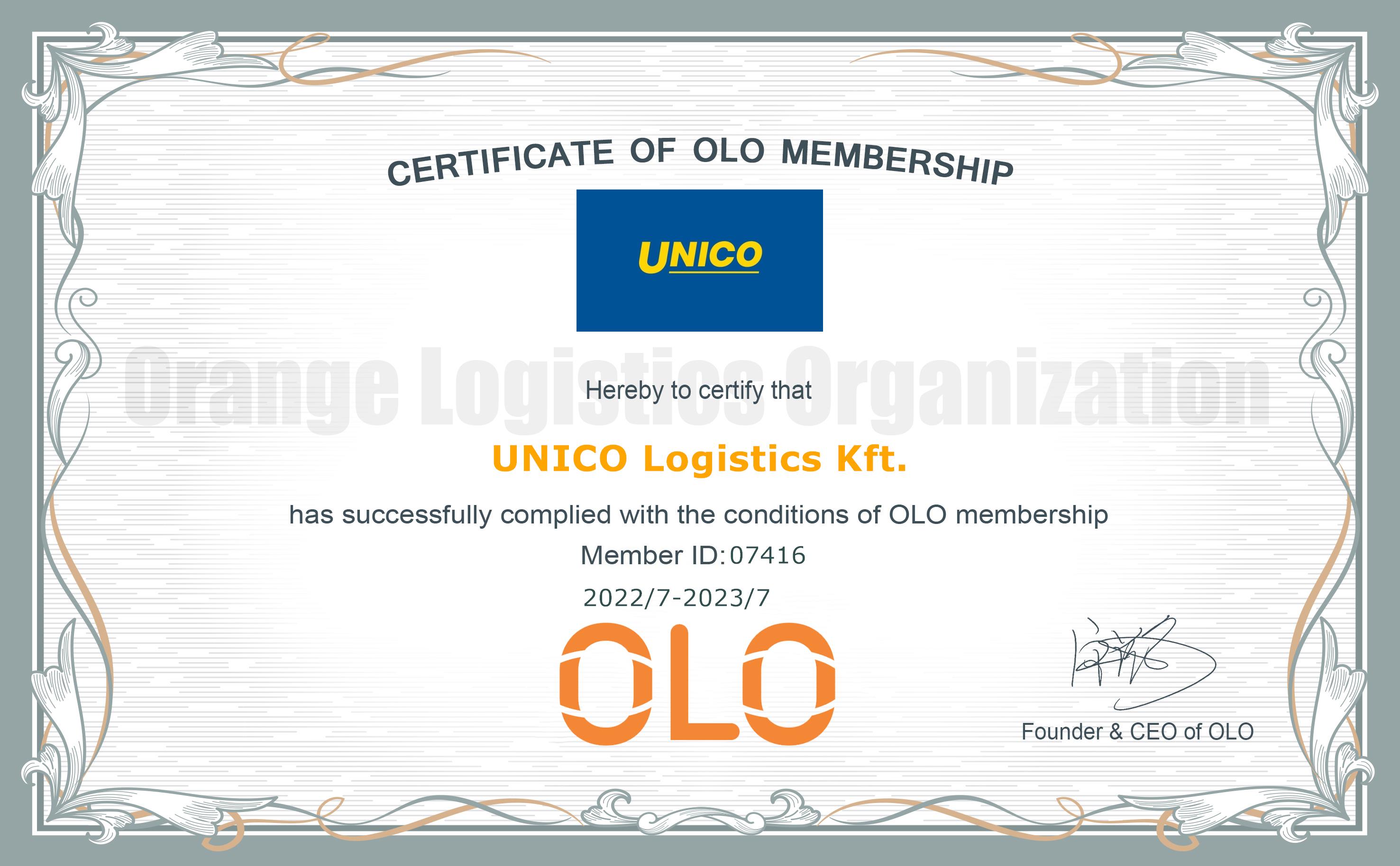 匈牙利_UNICO Logistics Kft. - 橙心网