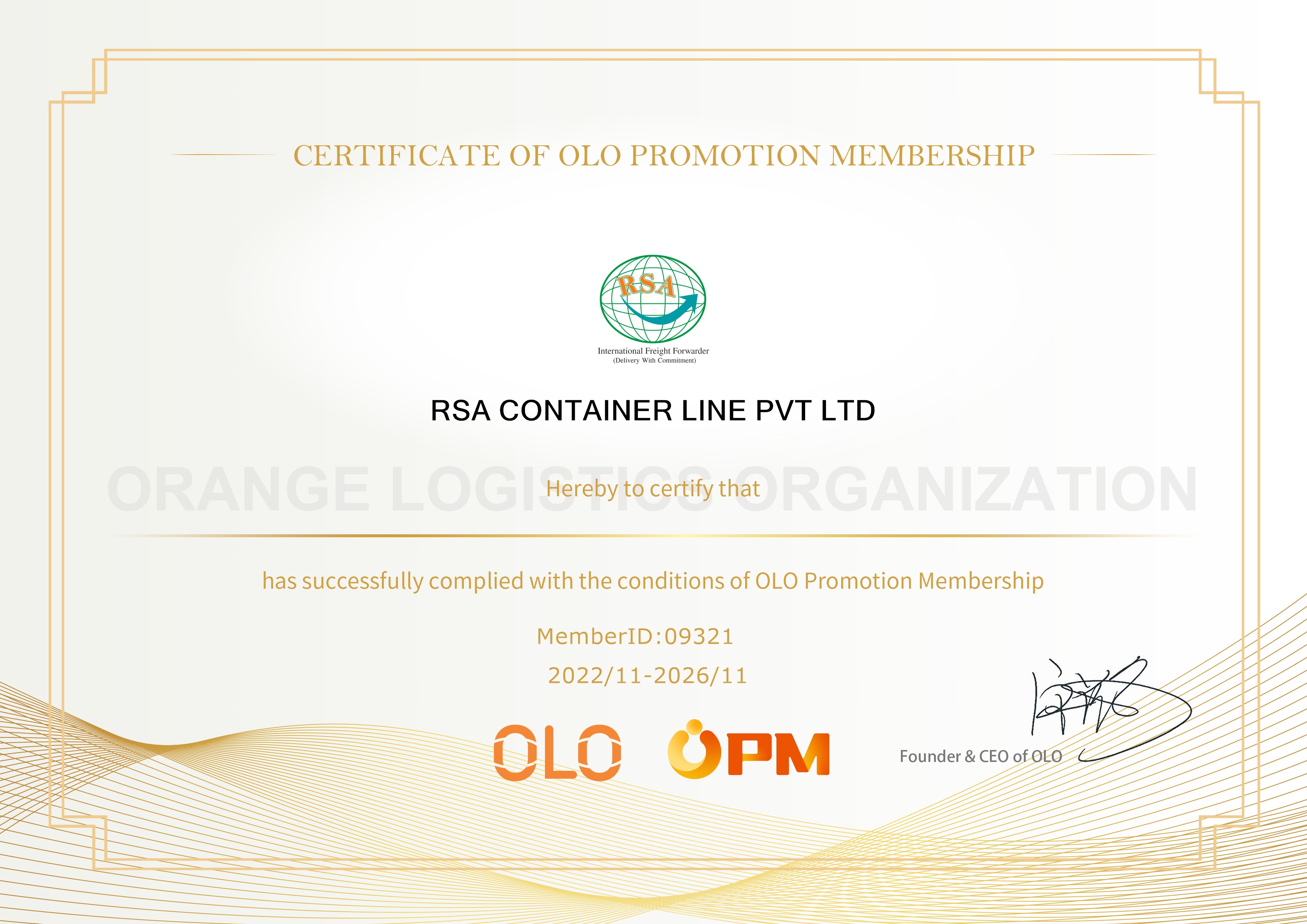 RSA CONTAINER LINE PVT LTD - olofamily