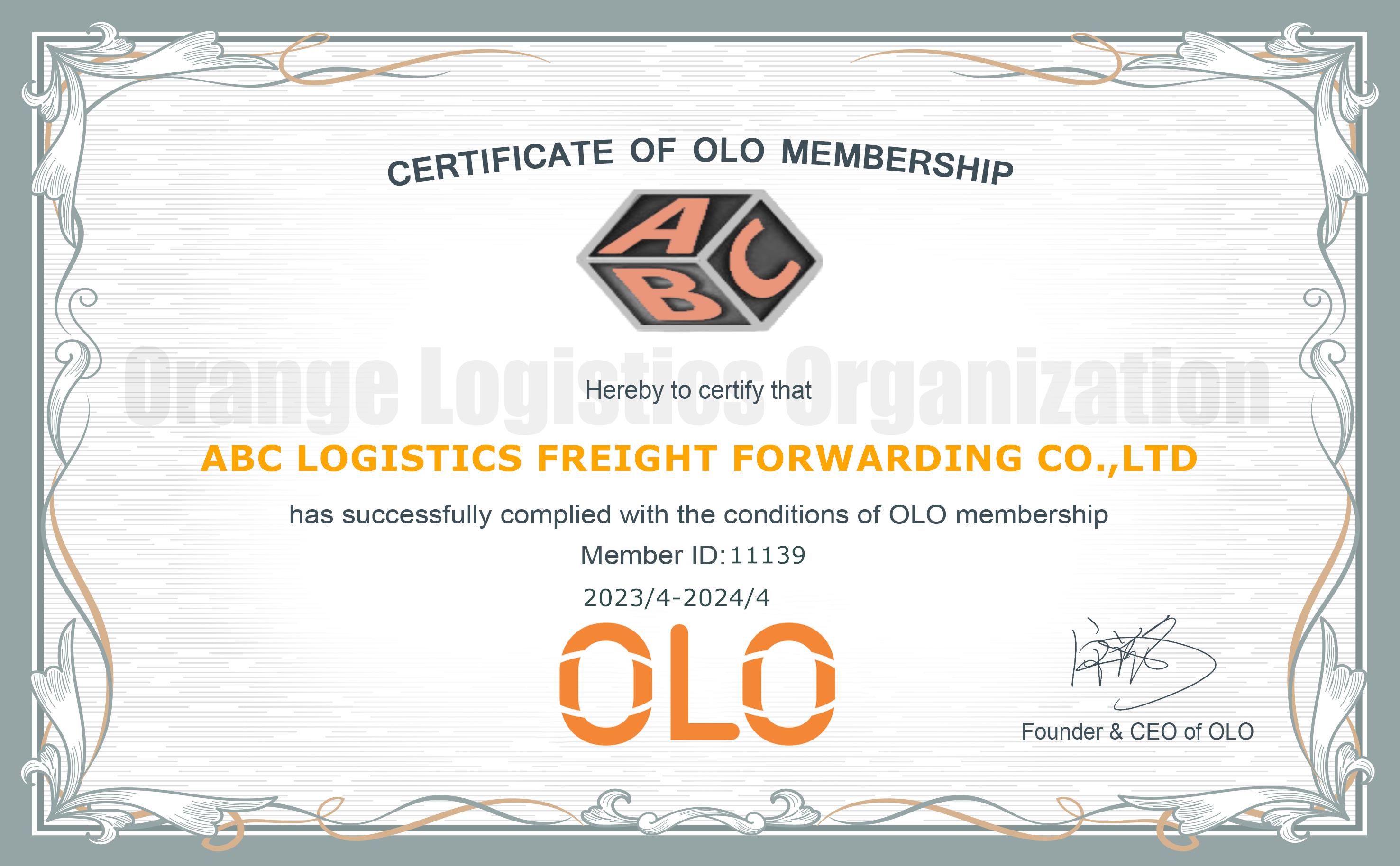 ABC LOGISTICS FREIGHT FORWARDING CO.,LTD - olofamily